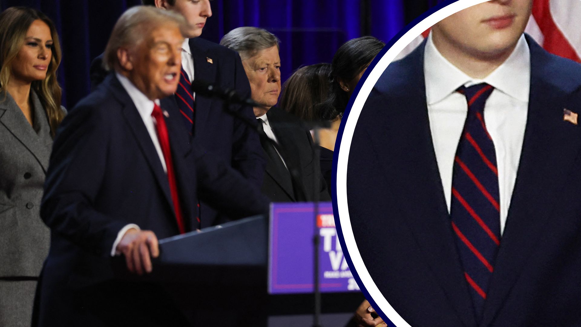 Syn Donalda Trumpa na wiecu wyborczym. W Białym Domu mieszkał jako ...