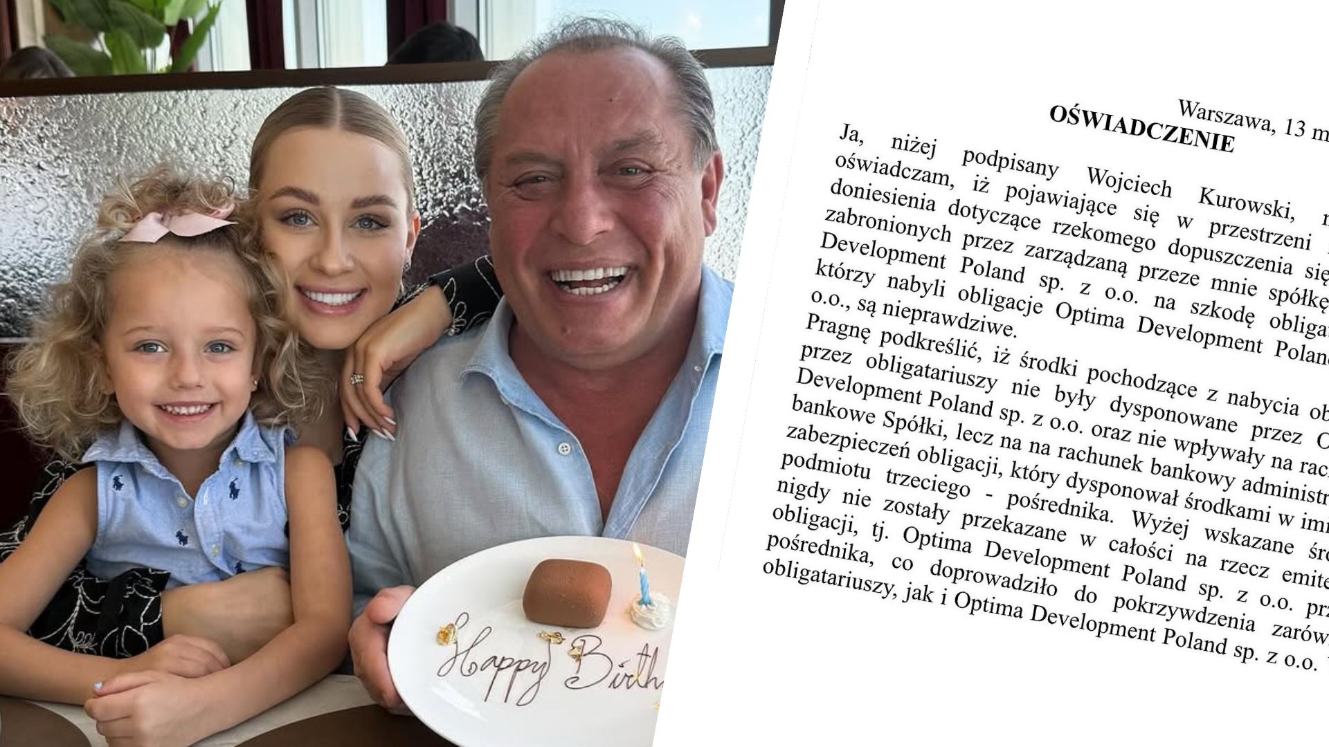 Wojtek Kurowski komentuje aferę. Tak się tłumaczy ojciec Andziaks