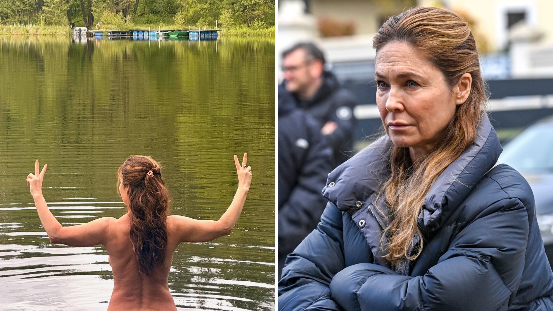 Dorota Naruszewicz wskoczyła nago do jeziora. "Hejt się wylał"
